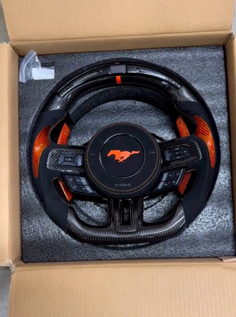 Full custom carbon fiber 2016 mustang OEM steering wheel